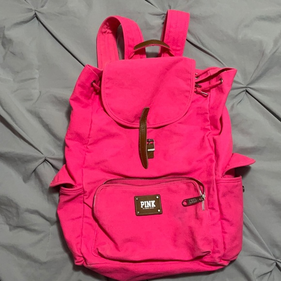 PINK Victoria's Secret | Bags | Canvas Pink Book Bag In Hot Pink | Poshmark